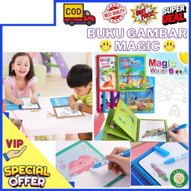 Promo Magic Water Book Buku Gambar Mewarnai Anak Dengan Pulpen Tinta ...