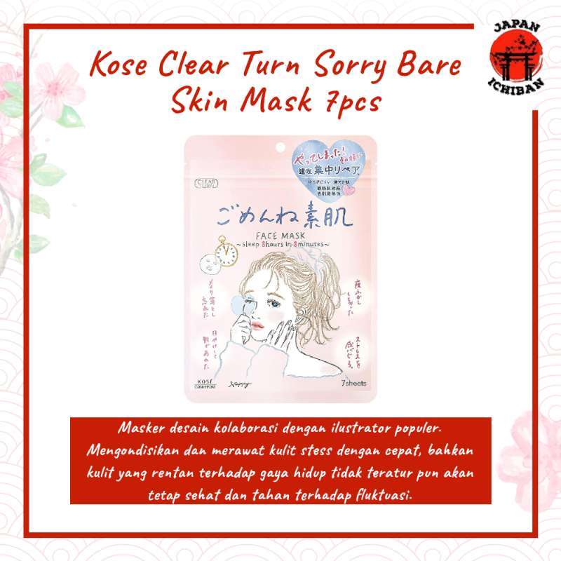 Jual Kose Clear Turn Gomen Bare Skin Mask 7 Sheets Original Japan Di Seller Japan Ichiban ...