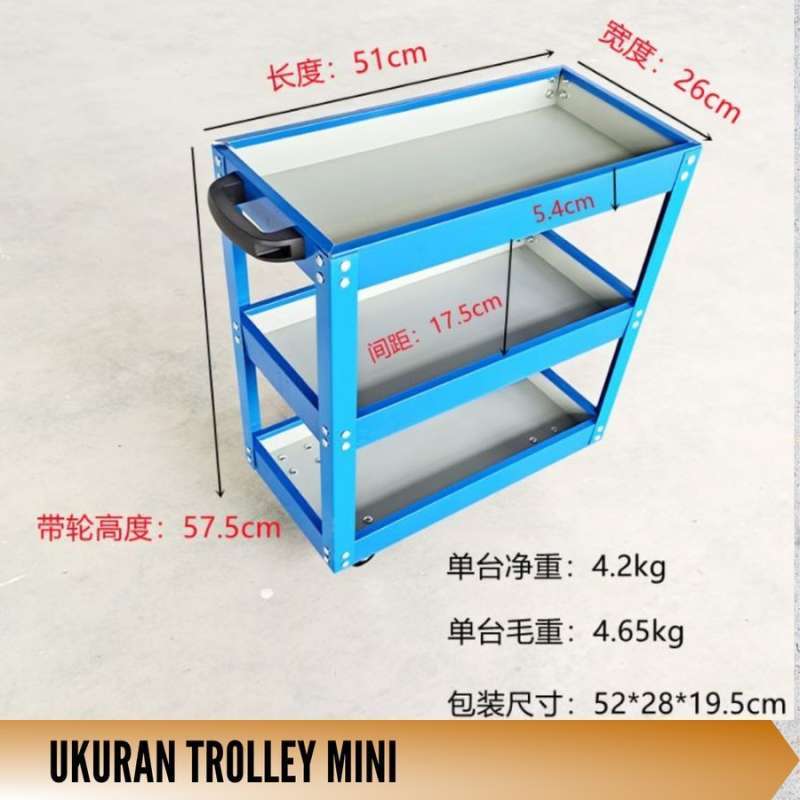 Jual Trolley trolly troli bengkel lemari rak kerja perkakas tools mini ...