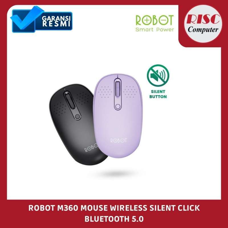Jual ROBOT M360 Mouse Wireless Dual Mode Bluetooth 5.0 di Seller Risc ...