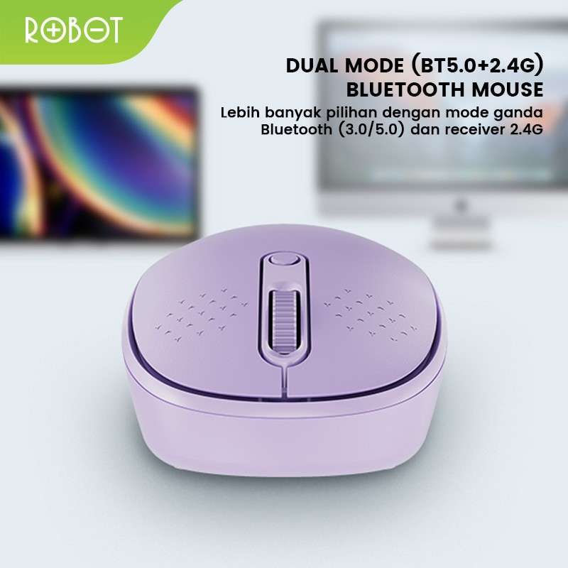 Jual ROBOT M360 Mouse Wireless Dual Mode Bluetooth 5.0 di Seller Risc ...