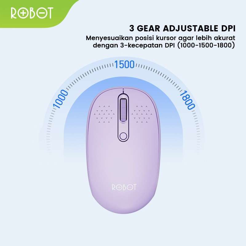 Jual ROBOT M360 Mouse Wireless Dual Mode Bluetooth 5.0 di Seller Risc ...
