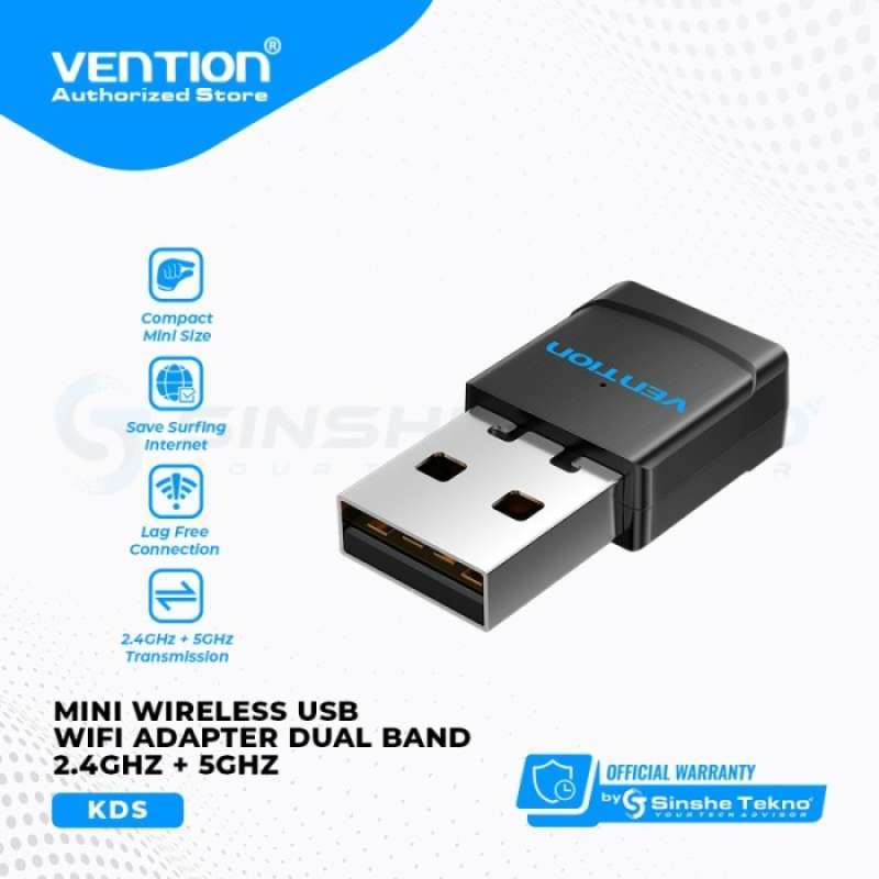 Jual Vention USB Wi-Fi Receiver Dual Band 2.4 Ghz / 5 Ghz Mini Size ...