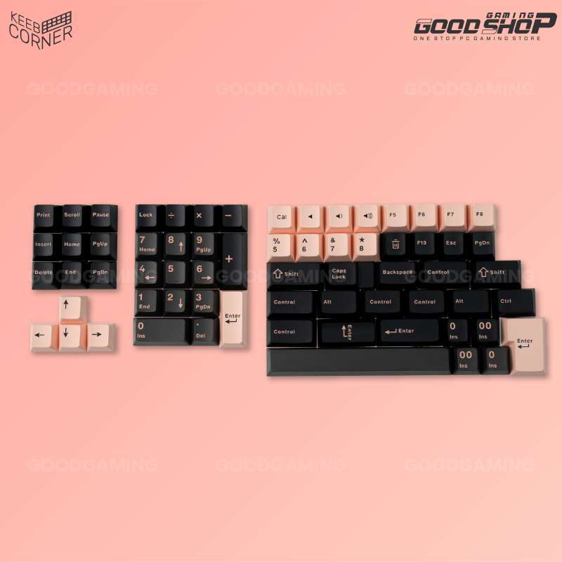 Jual Ganss Black Pink Pbt Double Shot Cherry Profile Keycaps Set Di Seller Good Gaming Shop ...