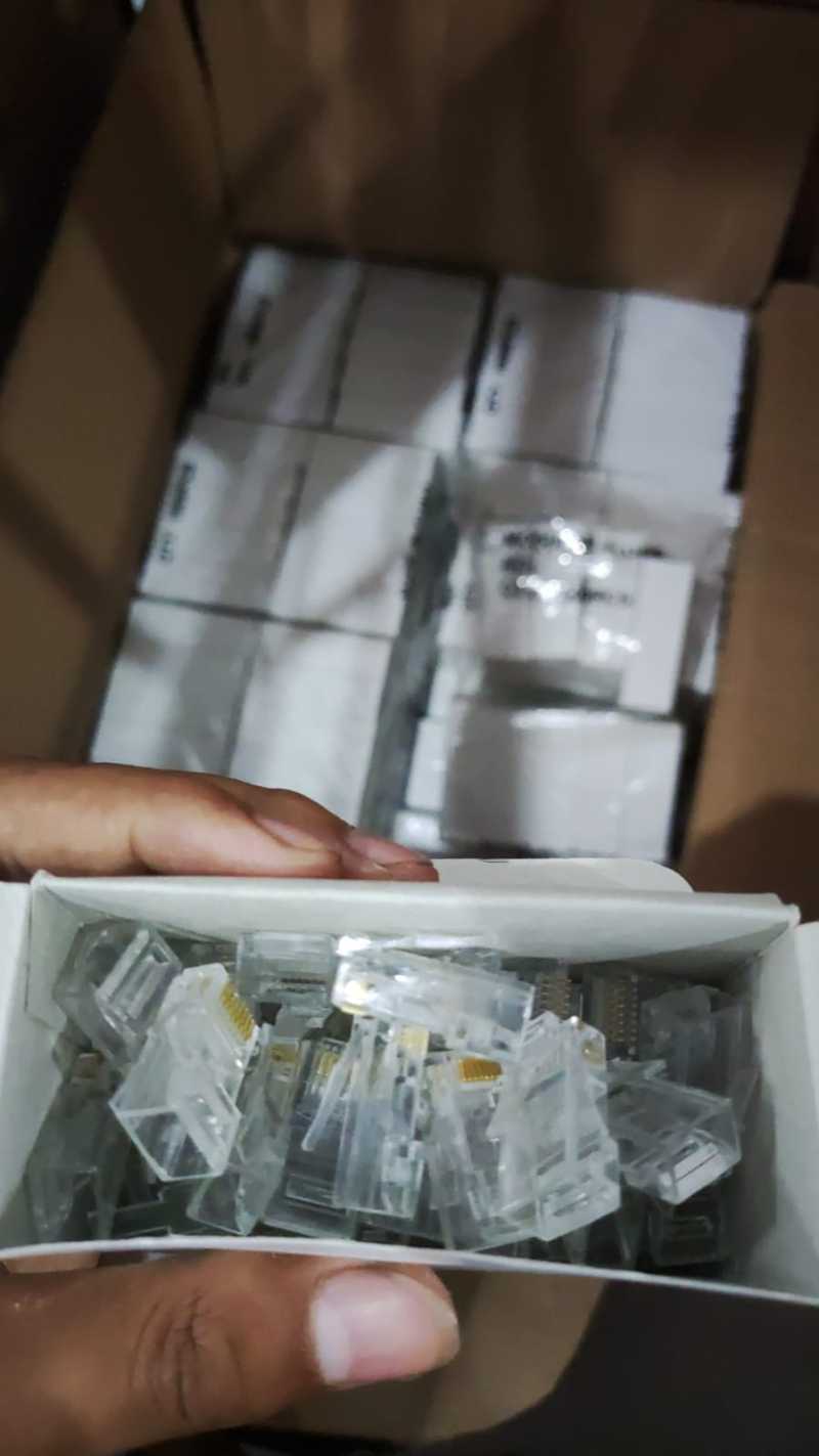 Jual Connector Rj Box Cat Isi Pcs Jack Konektor Rj Lan Di Seller Ungu Store Id