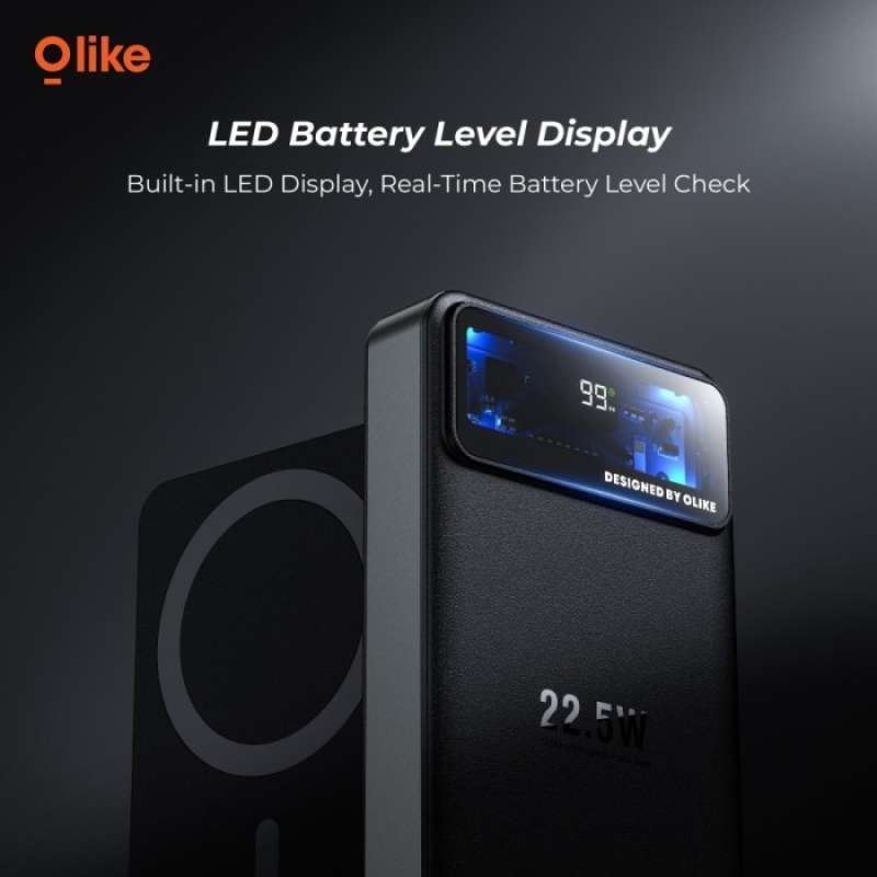 Jual Olike P301 Power bank MagSafe Wireless 22.5W Fast Charging ...