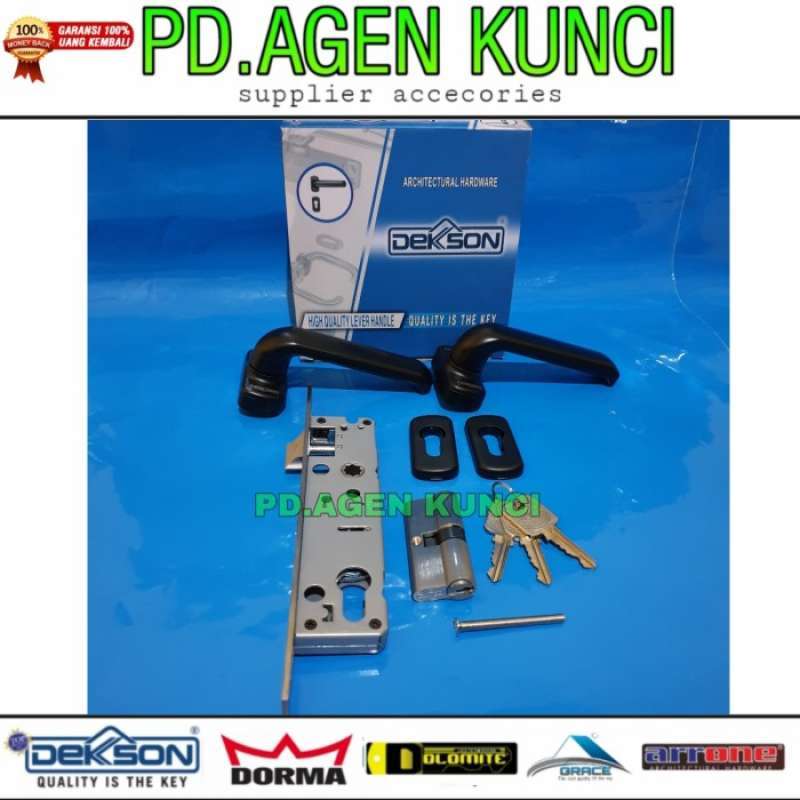 Promo kunci pintu DEKSON DELUXE LHTR Z 816 BK / kunci pintu alluminium ...