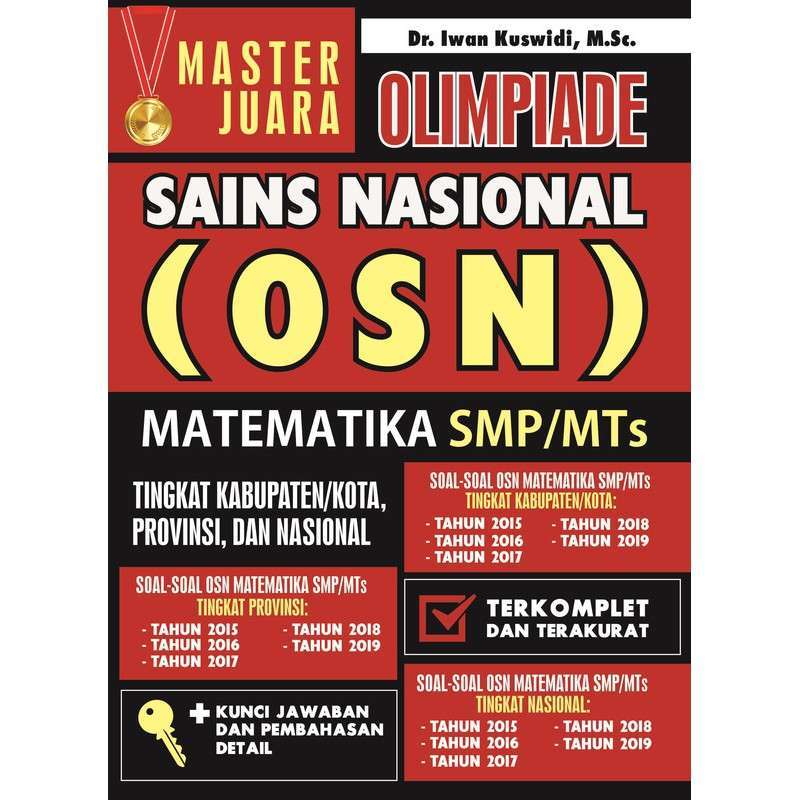 Jual Buku Master Juara Olimpiade Sains Nasional (OSN) Matematika SMP/MTs di Seller the king ...