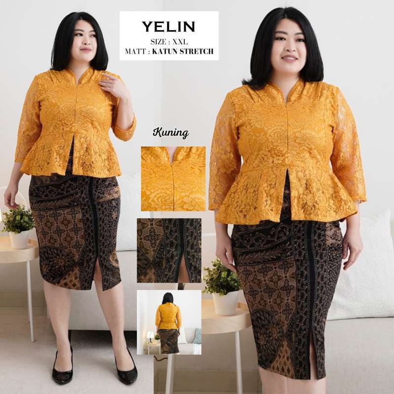 Promo Evercloth Yelin Dress Batik Brukat Wanita Terusan Setelan Batik ...
