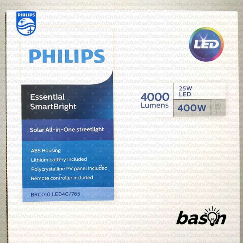 Promo PHILIPS BRC010 LED40 4000lm Solar Street Light Lampu PJU Tenaga ...