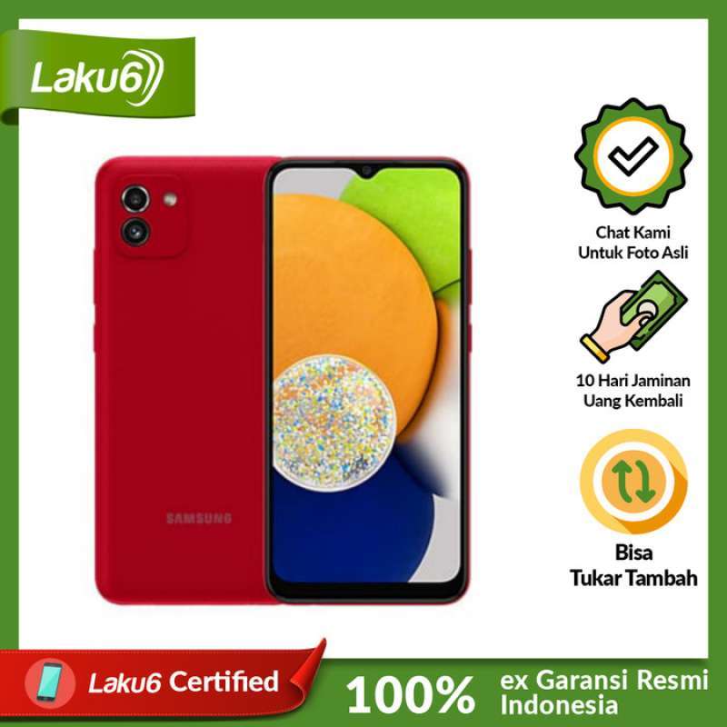 Jual Samsung Galaxy A03 4GB/128GB ex Resmi Indo, Grade super mulus, Box ...
