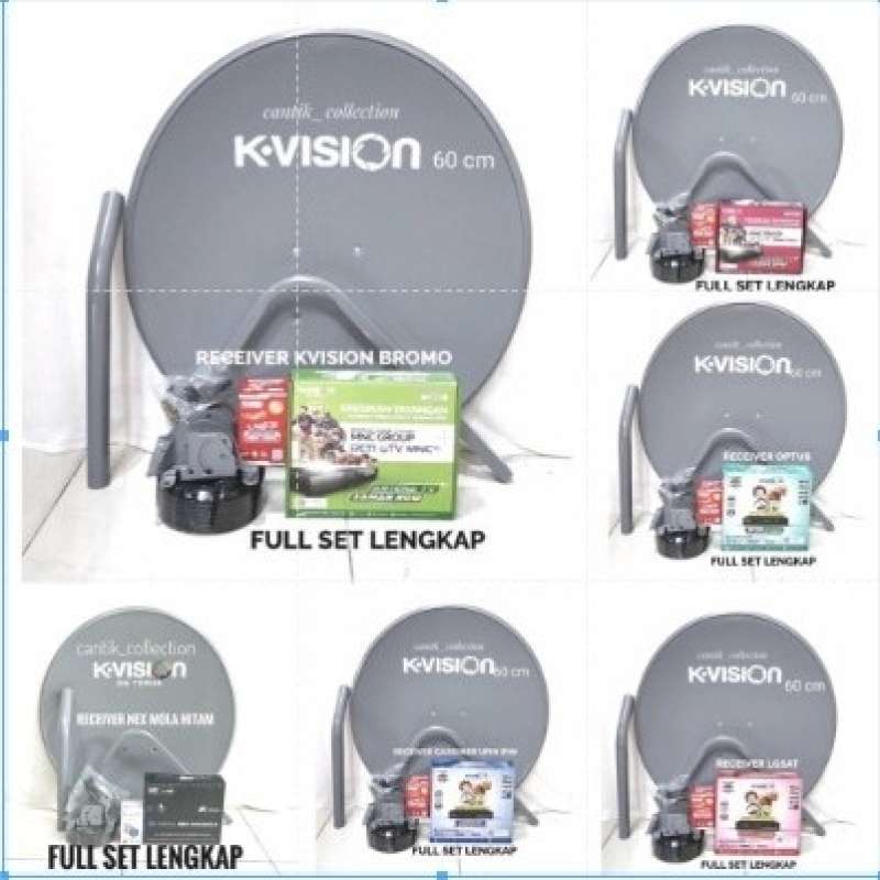 Promo PARABOLA MINI 60 CM KVISION FULL SET LENGKAP PAKET RECEIVER ...