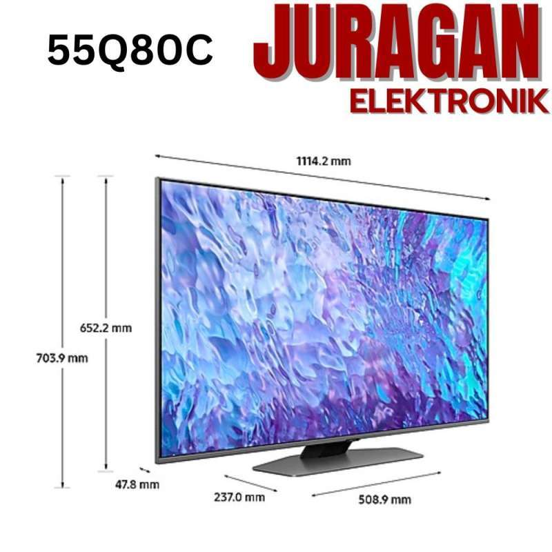 Promo Led Tv 55 Inch Samsung 55q80c Qled 4k Qa55q80cakxxd Smart Google Tv Diskon 3% Di Seller ...