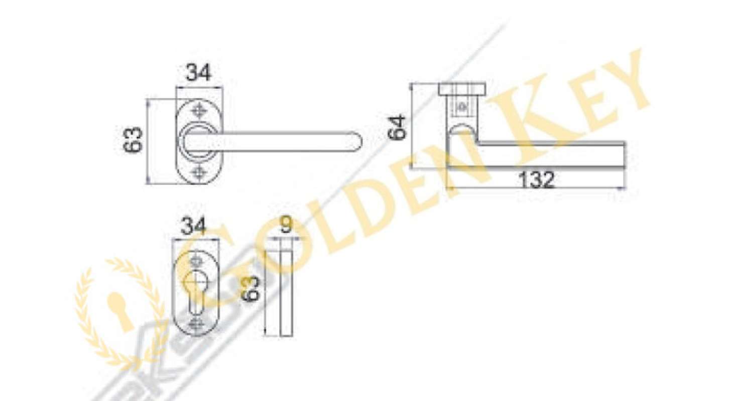 Promo Handle Dekkson Dekson LHTR 0039 Oval Gagang Pintu Aluminium ...