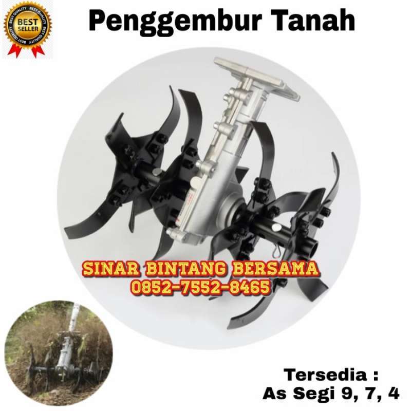 Jual Mata Pisau Penggembur Tanah Mesin Potong Rumput Komplit Gearbox di ...