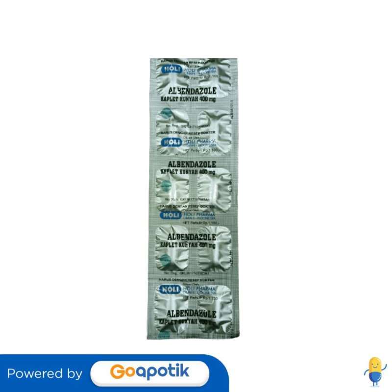 Jual Albendazole Holi 400 Mg Strip 10 Kaplet Di Seller Apotek Indra ...