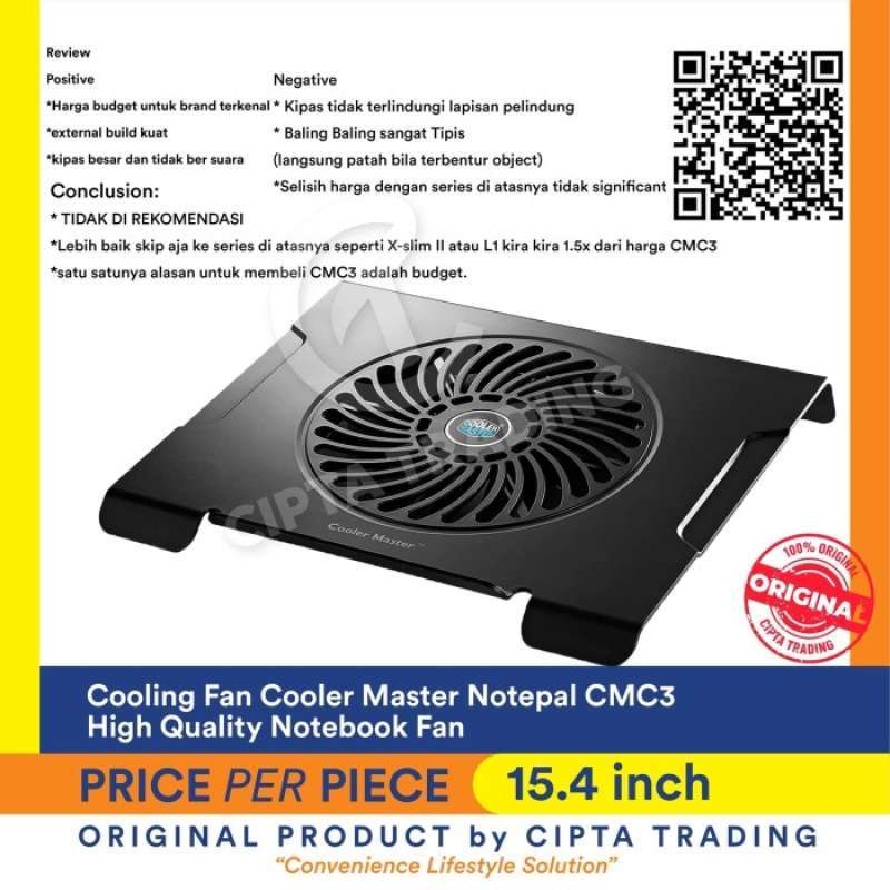 Promo Notebook Cooler Fan (kipas Laptop) - Cooler Master - Notepal C3 ...
