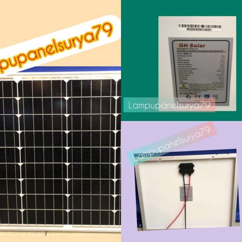Promo Solar Panel Surya Cell Module 50wp Solarcell Mono (gh50m-18 ...