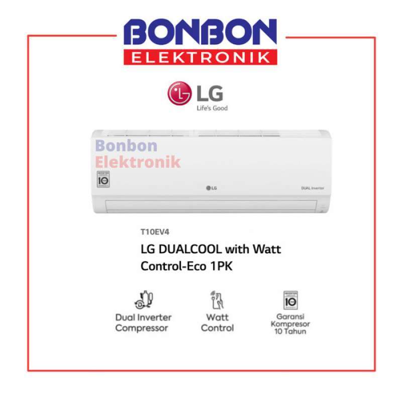 Promo Lg Ac 1Pk T10Ev4 Dual Cool Inverter With Watt Control 1 Pk T10Ev4 ...