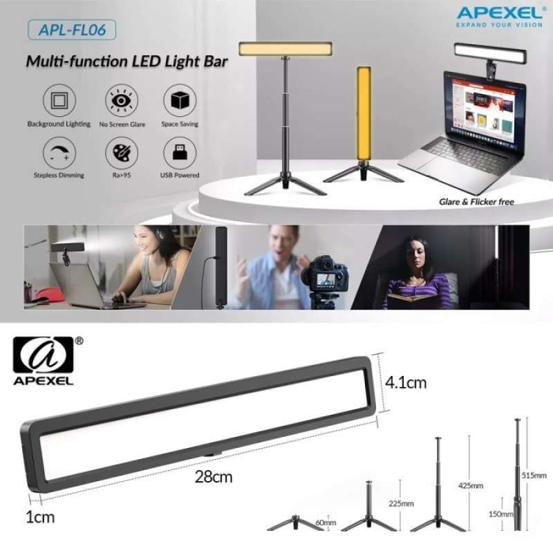 Promo TOKO ADAKU Apexel LED Light Bar Kit - APL-F06 - 3 Color - For ...