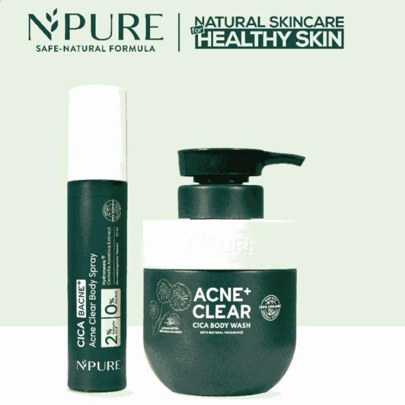 Jual BUNDLING NPURE CICA ACNE CLEAR BODY WASH + NPURE BACNE SPRAY di ...