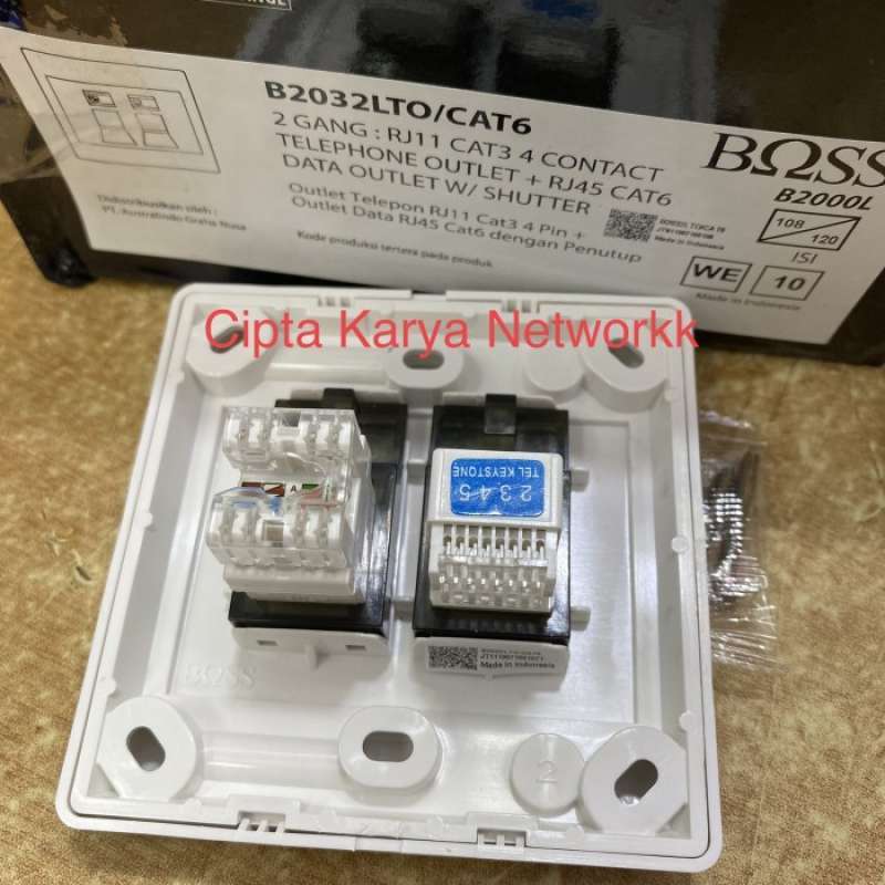 Promo Outlet Boss Telepon Dan Data Cat6 B2032Lto / Boss Telpon Dan Cat6 ...