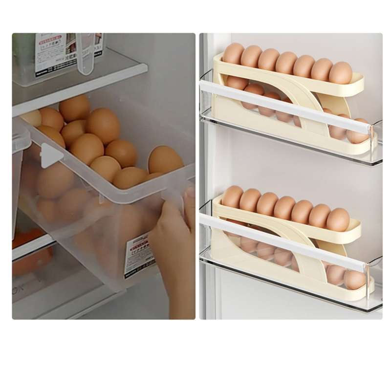 Jual OEM RB-C993 Tempat Telur Ayam Kulkas 2 Tingkat Bergulir Otomatis ...