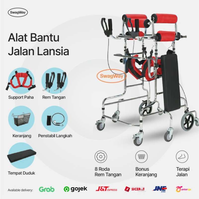 Promo Rollator Walker Alat Bantu Jalan Roda Beroda Terapi Lansia ...