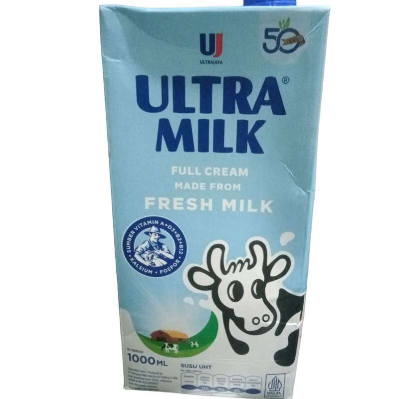 Jual Susu UHT ULTRA MILK FULL CREAM 1000ml di Seller Toko Nabiila ...
