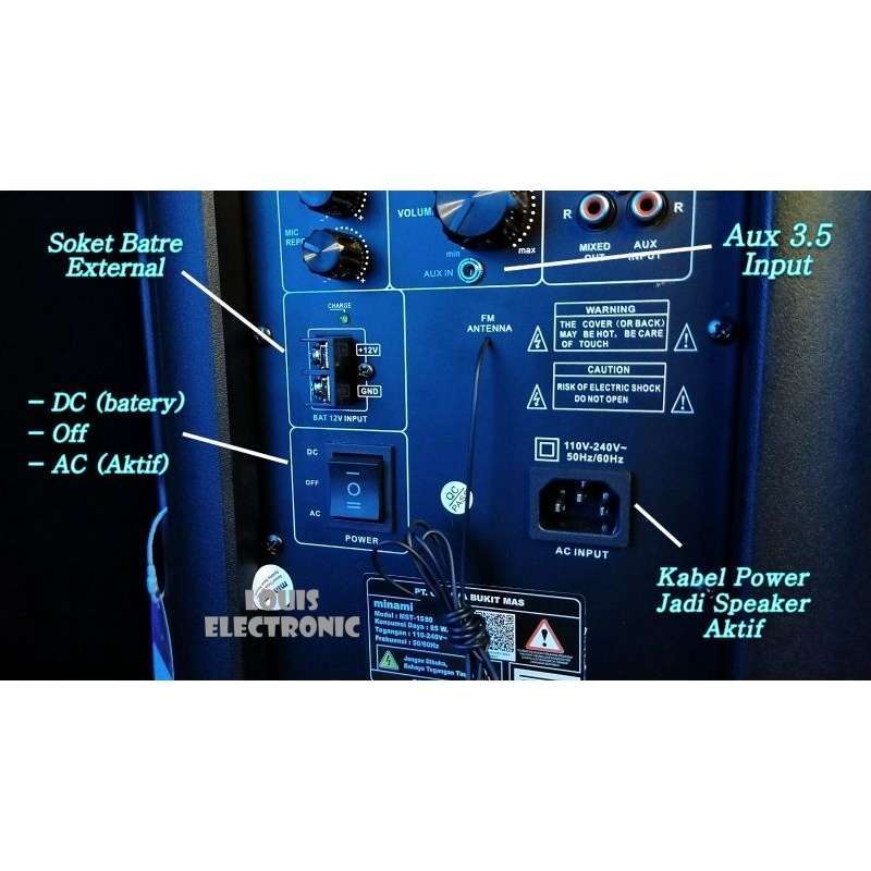 Jual Speaker Portable Minami Partybox Pb390 Premium 2 Mic Uhf Full ...