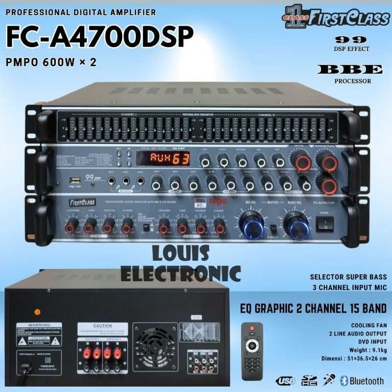 Jual Amplifier Mixing Firstclass Fc A4700 Dsp With Bbe Processor ...