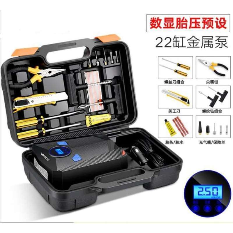 Promo Pompa Ban Mobil Pompa Motor Elektrik Portable + Case + Peralatan ...