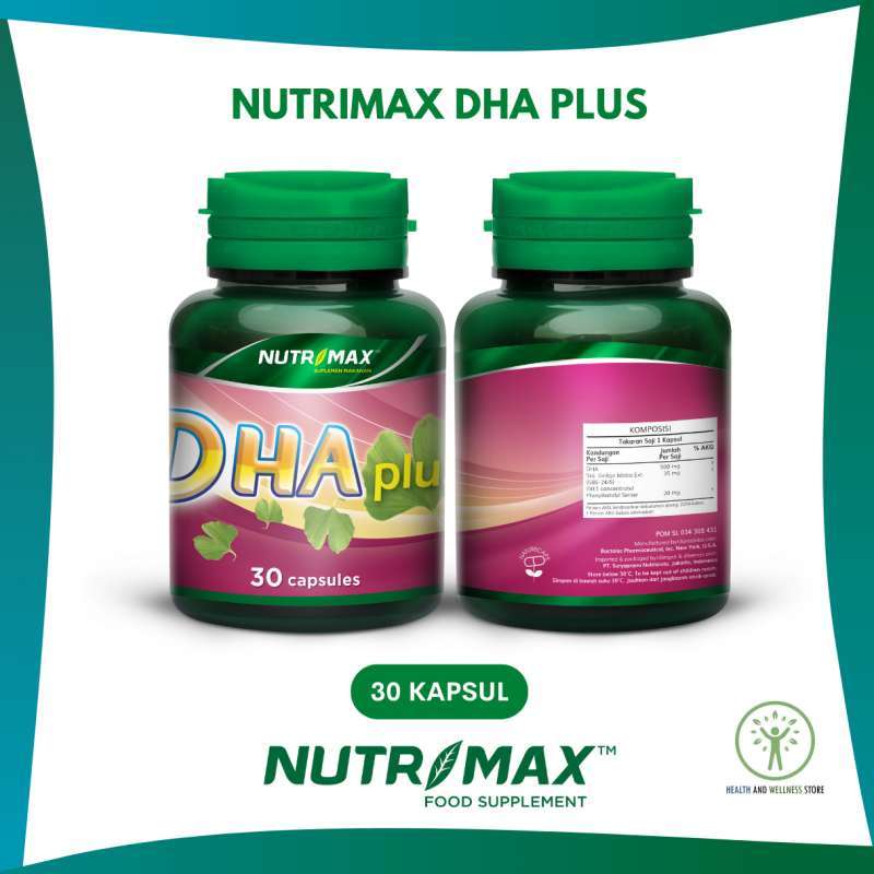 Jual NUTRIMAX DHA PLUS 30 KAPSUL VITAMIN PENAMBAH DAYA INGAT OTAK di Seller Health and Wellness ...