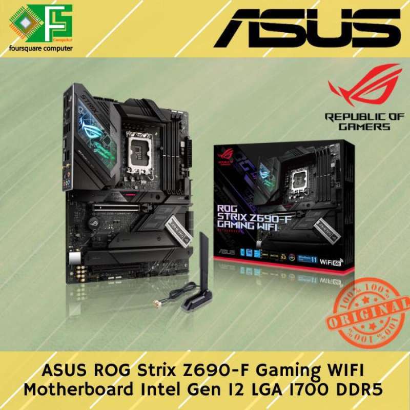 Jual Motherboard ASUS ROG Strix Z690-F Gaming WIFI MB Intel Gen 12 LGA ...