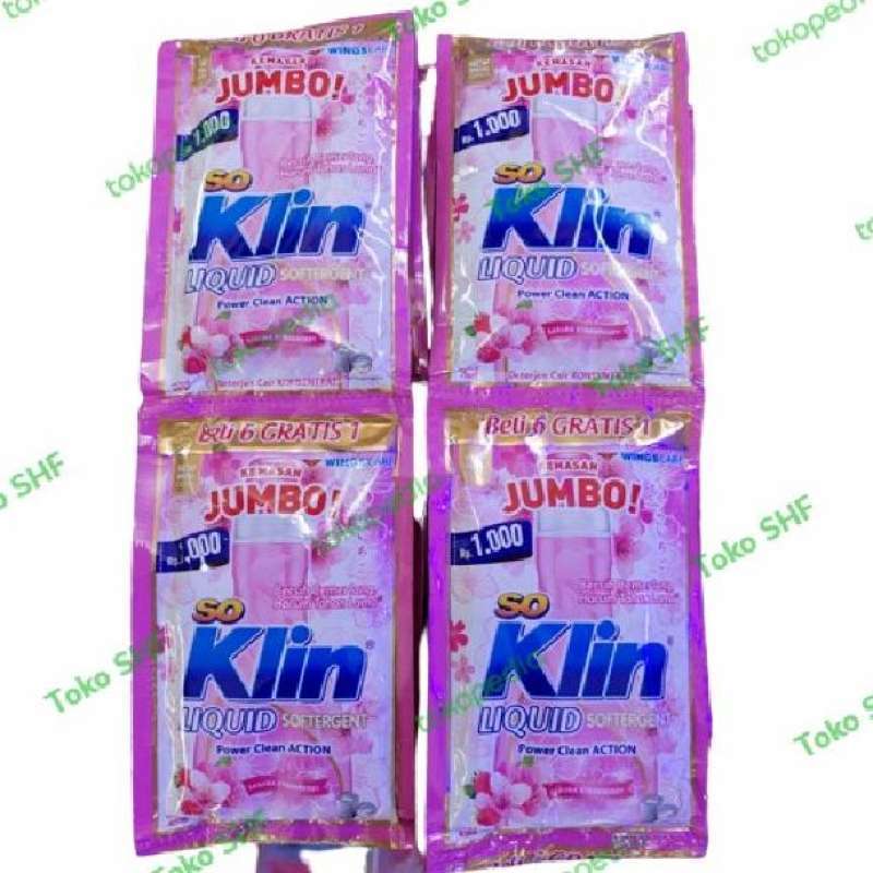 Jual So klin liquid sachet jumbo Renceng kemasan 1000 - Pink di Seller ...