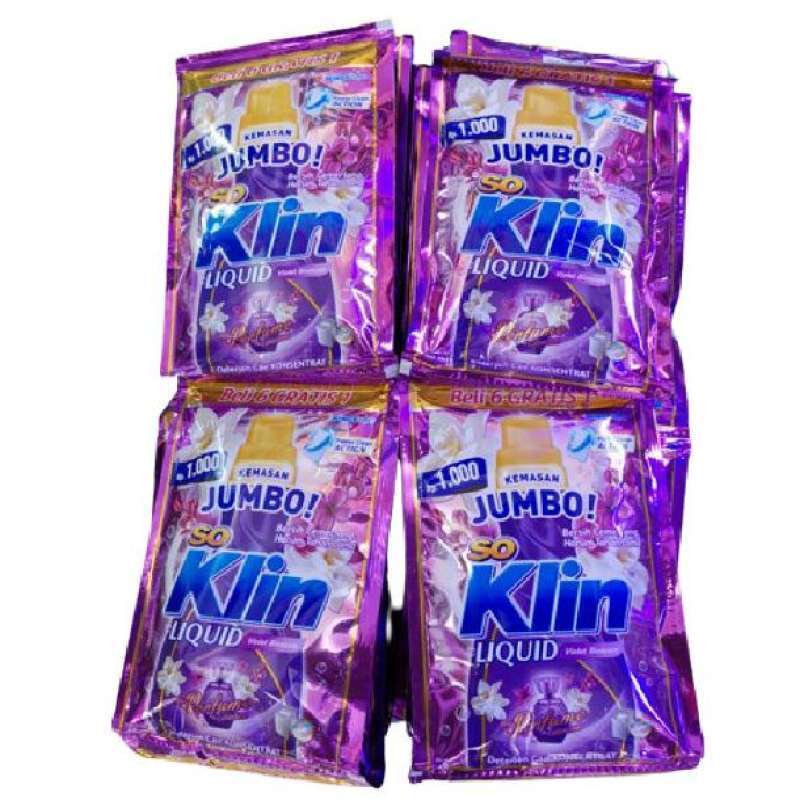 Jual So klin liquid sachet jumbo Renceng kemasan 1000 - Ungu di Seller ...