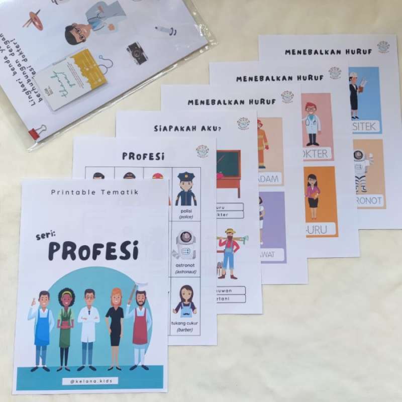 Promo Worksheet Tematik Seri Profesi 35 Lembar Aktivitas Bertema ...