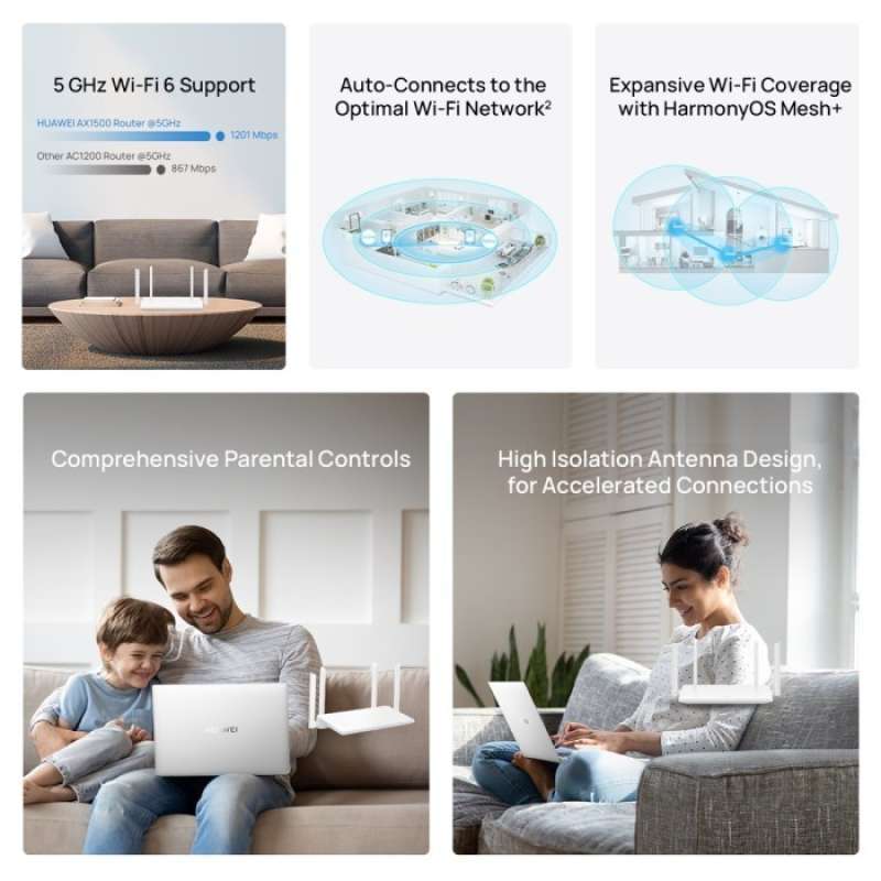 Jual Huawei Wifi Ax2 Router 5ghz 6 Support With Harmonyos Mesh+ 1500 ...