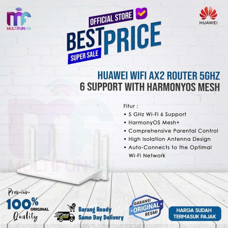 Jual Huawei Wifi Ax2 Router 5ghz 6 Support With Harmonyos Mesh+ 1500 Mbps Di Seller Multifungsi ...