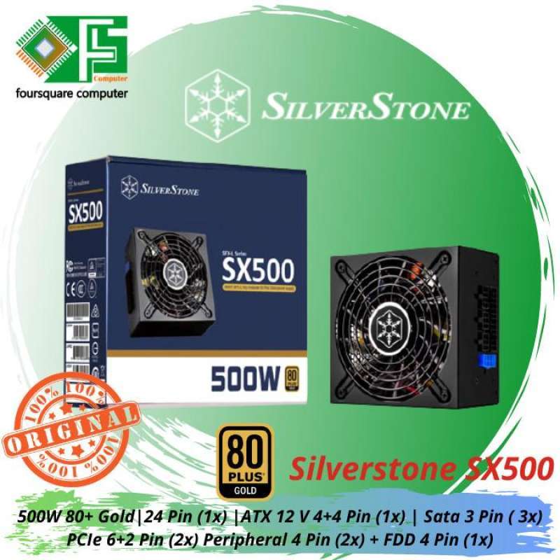 Jual Silver Stone SX500 PSU 500W 80 Plus Gold Full Modular PSU 500 Watt ...