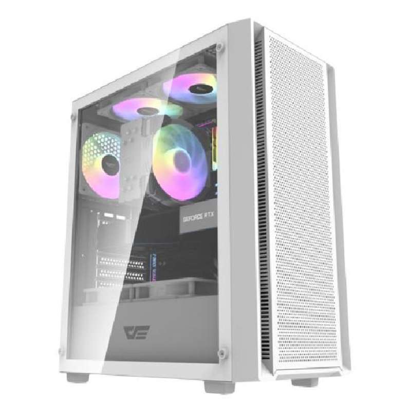 Jual Casing Pc Atx Darkflash Dk353 Black & White + 4x Fan Argb | Cpu ...