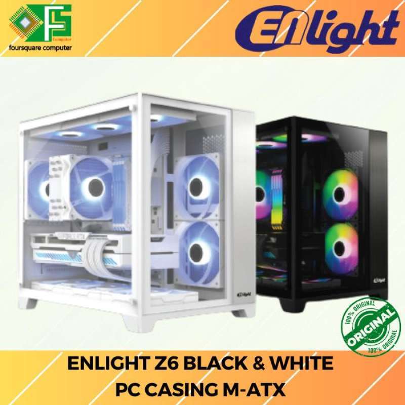 Jual Enlight Z6 White dan Black | Casing PC Micro ATX | CPU PC Case ...