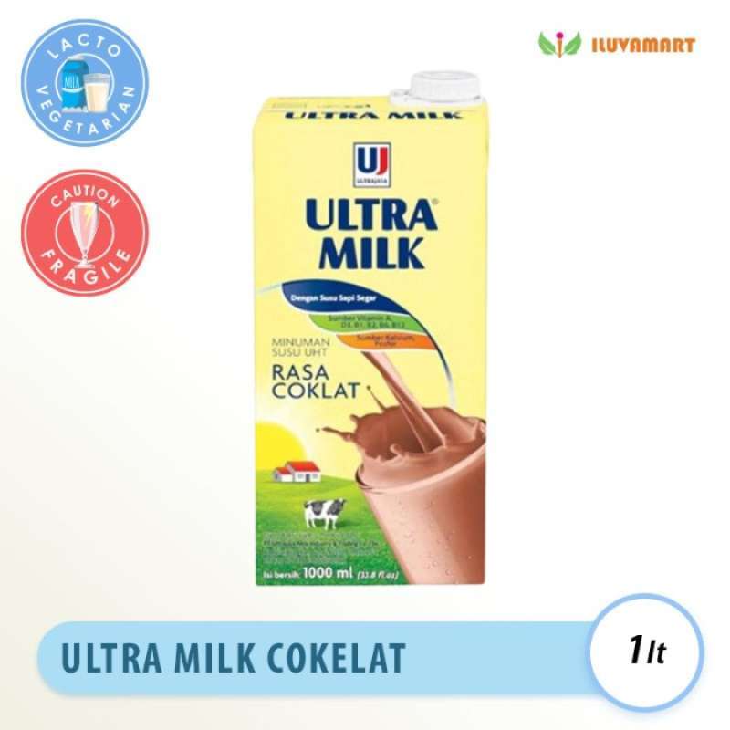 Jual Susu UHT Ultra Milk 1 Liter 1000 ml / Full Cream / Coklat / Low Fat di Seller Supermart ...