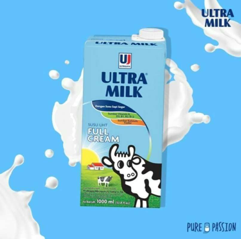 Jual SUSU ULTRA MILK UHT FULL CREAM PLAIN 1000 ML - 1 PACK di Seller ...