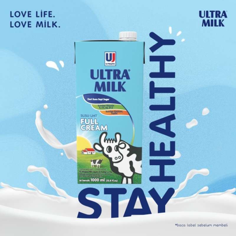 Jual SUSU ULTRA MILK UHT FULL CREAM PLAIN 1000 ML - 1 PACK di Seller ...
