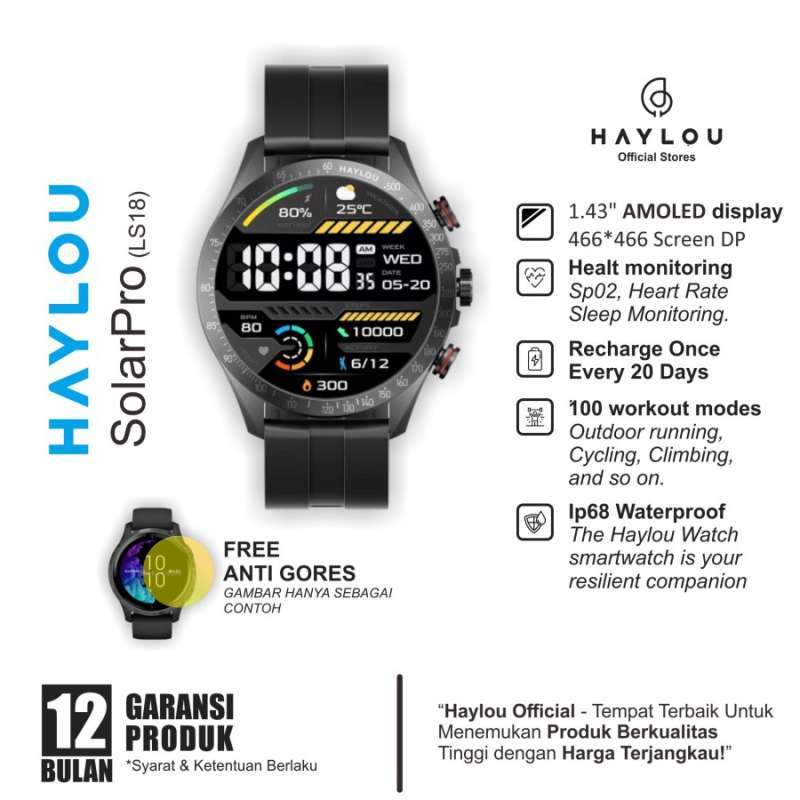 Jual Haylou Solar Pro Spesifikasi Original, Murah & Diskon Harga Juli ...
