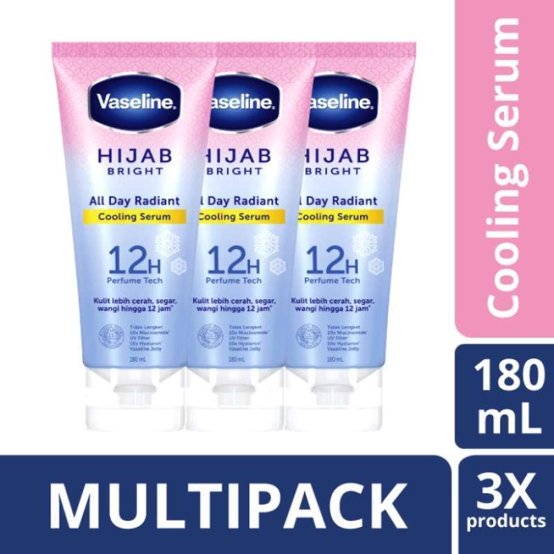 Promo Vaseline Hijab Bright All Day Radian Cooling Serum 180ml ...