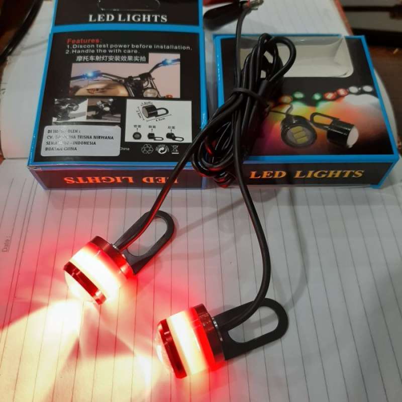 Jual Lampu LED mini eagle eyes mata elang strobo strobe kedip spion ...