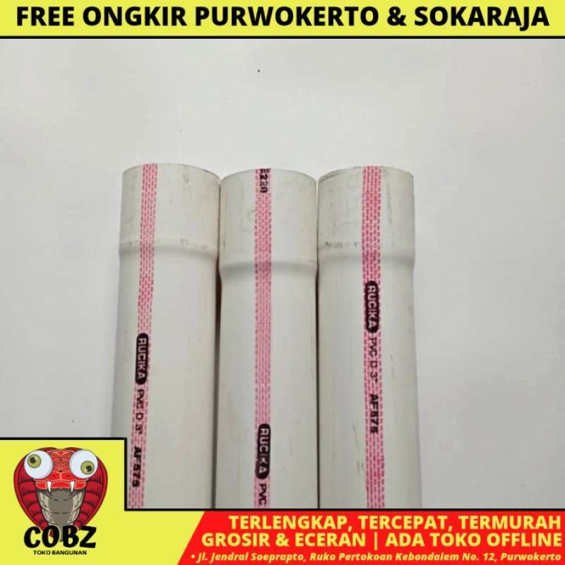 Jual 3 Inch / Rucika Wavin D Lis Merah Pipa Pralon Paralon Pvc Per ...