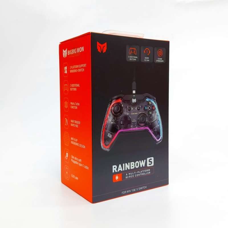 Promo Stick Bigbig Won Controller Wired Rgb For Switch / Pc (rainbow S ...